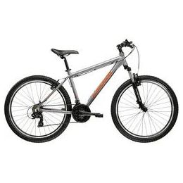 Mountainbike KROSS "KROSS Mountainbike Hardtail 26" Hexagon 1.0 grau 21 G&auml;nge" Gr. 43, grau, schwarz, Fahrr&auml;der, 43cm, 26 Zoll (66,04cm) hinten: 26 Zoll (66,04cm)