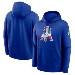 Kapuzenpullover Nike "Nike Hoodie New England Patriots Nike Club Fleece", Damen, Gr. L, blau, 80% Baumwolle, 20% Polyester, Pullover Kapuzenpullover