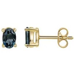 Paar Ohrstecker Celesta, gelb, blau, Ohrringe, Damen, one-size, Gold