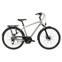 Trekkingrad KROSS "Herren-Trekkingrad 28" Trans 3.0 Silberfarben 24 G&auml;nge" Gr. 58, silberfarben, schwarz, Fahrr&auml;der, Herren, 58cm, 28 Zoll (71,12cm) hinten: 28 Zoll (71,12cm)