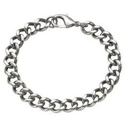 Armband Vivance "Edelstahl Panzer 10mm breit", wei&szlig;, Armb&auml;nder, Damen, 23cm, Edelstahl, gl&auml;nzend, Armband