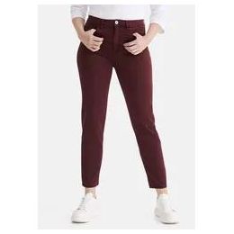5-Pocket-Jeans STOOKER WOMEN "Nizza Denim Basic Tapered Fit Jeans", Damen, Gr. 42, L&auml;nge 30, rot (schwarz bordeaux), Denim/Jeans, 82% Baumwolle, 17% Polyester, 1% Elasthan, gerade, unten schmal lang, Jeans 5-Pocket-Jeans, Tapered Fit Casual Clean Wash Denim Jeans f&uuml;r Damen