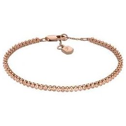 Tennisarmband Fossil "Schmuck Geschenk Metall Armschmuck ELLIS", ros&eacute;goldfarben, apricot, apricot, Armb&auml;nder, Damen, 19,2cm, Metall, Tennisarmband, mit Zirkonia (synth.)