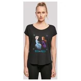 T-Shirt F4NT4STIC "Disney Frozen 2 Elsa And Anna Seek The Truth", Damen, Gr. 3XL, schwarz, Obermaterial: 100% Baumwolle, regular fit, Rundhals, ohne B&uuml;ndchen, Shirts T-Shirt, Print