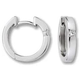 Paar Creolen ONE ELEMENT "Zirkonia Ohrringe Creolen aus 925 Silber &Oslash; 2,7 x 15,7 mm", silber, Ohrringe, Damen, Damen,mit Zirkonia, Silber 925 (Sterlingsilber), Feine Gestaltung &ndash; ein Sinnbild mit ruhiger Eleganz