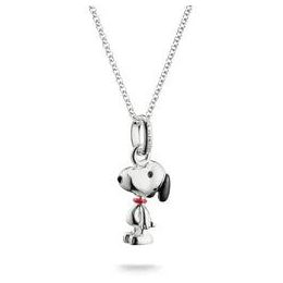 Kette mit Anh&auml;nger Thomas Sabo "Thomas Sabo x Peanuts Kette Snoopy" Gr. 45, silberfarben, schwarz, rot, Halsketten, Herren, 45, Silber 925 (recycelt)
