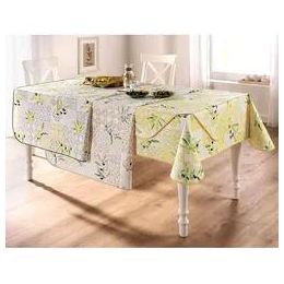 Tischdecke Gr. 3, beige, grau, bedruckt, B:130cm L:160cm, Tischdecken, Tischdecke