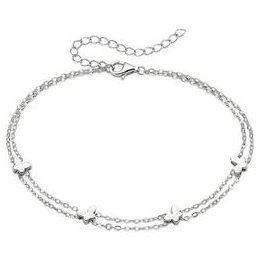 Silberarmband Bruno Banani "Schmuck Geschenk mit Schmetterlingen", silberfarben, Armb&auml;nder, Damen, 24cm, Silber 925 (Sterlingsilber), Silberarmband