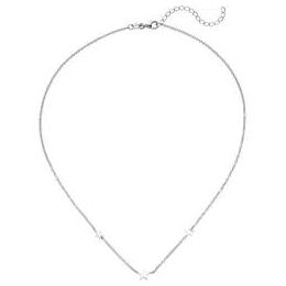 Collier Jobo "Kette mit 3 Sternen", silberfarben, Halsketten, Damen, Silber 925 (Sterlingsilber), L: 43, Collier, 925 Silber 43 cm