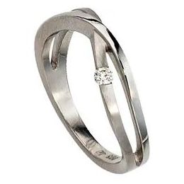 Diamantring Jobo "Platinring" Gr. 54, platin 950, Fingerringe, Damen, 54, SI = kleine Einschl&uuml;sse, Diamanten Platin 950, Diamanten, Platin 950, Diamantring, 950 Platin teil matt mit Diamant