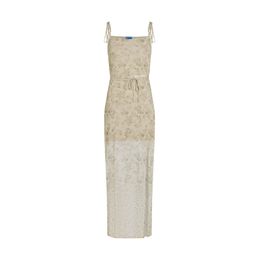 KARL LAGERFELD JEANS Kleid Damen Gr&ouml;&szlig;e 34 ecru / pastellgr&uuml;n Winterkleid