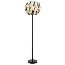 Globo LIGHTING Stehlampe "MIKA", schwarz matt, &Oslash; 40cm H: 157cm, 1 Stk., Leuchten, Stehlampe Wohnzimmer Schlafzimmer Flur Design-Leuchte, Stehlampe