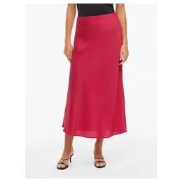 Maxirock Vila "VIELLETTE HW LONG SKIRT - NOOS", Damen, Gr. 38, jazzy, Web, Obermaterial: 100% Polyester, unifarben, Basic schmal wadenlang, R&ouml;cke Maxirock, Kunstfaser