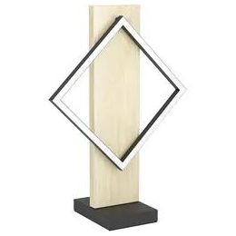 Eglo Tischleuchte "BOYAL Tischlampe - Stahl, Holz - LED - 1X13W - IP20", schwarz, braun, 1, H: 42,5cm, 1 Stk., Leuchten, Nachttischlampe, Schreibtischleuchte, Leselampe, L30 x B15 x H42,5 cm, Tischleuchte