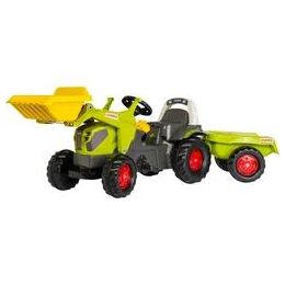 Trettraktor Rolly Toys "rollyKid Claas Axos 240 mit Frontlader und Anh&auml;nger", gr&uuml;n, Tretfahrzeuge, KinderB:47cm H:55cm T:161cm, Kunststoff, B:47cm H:55cm T:161cm
