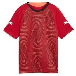 Trainingsshirt Puma "individualFINAL Fu&szlig;balltrikot Jugendliche", Jungen, Gr. 140, glowing rot mint jelly schwarz gr&uuml;n, Vorderteil: 100% Polyester. R&uuml;ckenteil: 100% Polyester. Rippe: 100% Polyester, clean, slim fit, Rundhals, Shirts