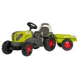 Trettraktor Rolly Toys "rollyKid Claas Axos 240 mit Anh&auml;nger", gr&uuml;n, Tretfahrzeuge, KinderB:47cm H:52cm T:134cm, Kunststoff, B:47cm H:52cm T:134cm