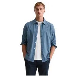 Marc O'Polo Blusenshirt MARC O'POLO "aus reiner Bio-Baumwolle", Herren, Gr. L, stormy blau, Obermaterial: 100% Baumwolle, unifarben, Basic, Shirts Blusenshirt