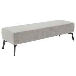 Hockerbank Home Affaire "Siva, modern & stylisch, Breite 52 cm", light, grau, B:152cm H:38cm T:47cm, 85% Polyester, 15% Viskose, Hocker, weicher Sitz, freistehend & saugroboterfreundliche H&ouml;he