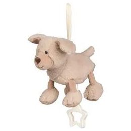 Spieluhr Sterntaler "Hund Lucky, S", grau (graubeige), Spieluhren, BabyB:14cm H:15cm T:8cm, Polyester, B:14cm H:15cm T:8cm