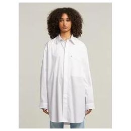 G-Star Raw Langarmshirt G-STAR "Oversized Boyfriend Hemd", Damen, Gr. XL, wei&szlig;, Obermaterial: 69% Baumwolle, 31% Polyester, Shirts Langarmshirt
