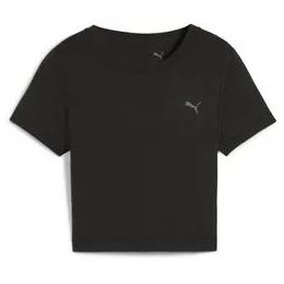 Trainingsshirt Puma "CLOUDSPUN Twist T-Shirt Damen", Damen, Gr. M, schwarz, Obermaterial: 6% Elasthan, 94% Polyester, regular fit, Rundhals, Shirts