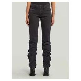G-Star Raw 5-Pocket-Jeans G-STAR "G-Staq Low Bootcut Jeans", Damen, Gr. 24, L&auml;nge 30, worn in schwarz obsidian, Obermaterial: 75% Baumwolle, 25% Baumwolle, Jeans 5-Pocket-Jeans