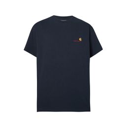 Carhartt Work In Progress Carhartt Wip T-Shirt 'American Script' Herren Gr&ouml;&szlig;e L navy / dunkelgelb / dunkelrot