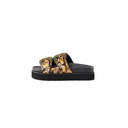 Versace Jeans Couture Pantolette 'FONDO ARIZONA DIS. SM1' Damen Gr&ouml;&szlig;e 39 gold / schwarz