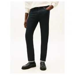 Straight-Jeans Tommy Hilfiger "DENTON Slim Straight Fit", Herren, Gr. 40, L&auml;nge 32, brent schwarz, Denim/Jeans, Obermaterial: 93% Baumwolle, 5% Elastomultiester, 2% Elasthan, gerade lang, Jeans Straight-Jeans
