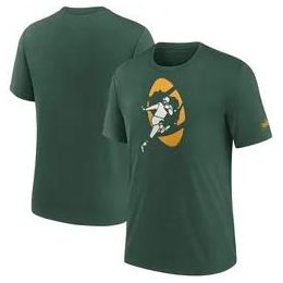 T-Shirt Nike "Nike T-Shirt Green Bay Packers Nike Rewind Triblend", Damen, Gr. XL, gr&uuml;n, 50% Polyester, 25% Baumwolle, 25% Viskose, Shirts T-Shirt