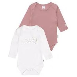 Body Liliput "a tiny miracle is on the way", Jungen, Gr. 86/92, EURO-Gr&ouml;&szlig;en, rosa (rosa, wei&szlig;), 100% Baumwolle, bedruckt, Bodys Body, im 2er-Pack mit praktischen Druckkn&ouml;pfen