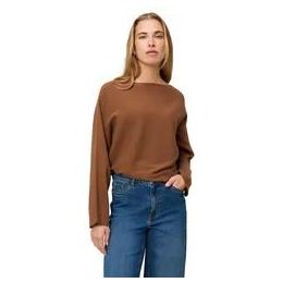 Strickpullover Zero "Damen mit U-Bootausschnitt", Damen, Gr. 36, bright tobacco, Strick, Obermaterial: 50% Viskose, 30% Polyester, 20% Polyamid, Strukturmuster, figurumspielend normal, U-Boot-Ausschnitt, weit, Pullover Strickpullover, Plain/ohne Details