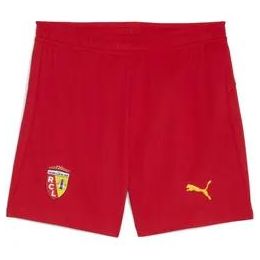 Sporthose Puma "RC Lens 25/26 Shorts Jugendliche", Kinder, Gr. 140, Normalgr&ouml;&szlig;en, schwarz (rot schwarz), Obermaterial: 100% Polyester, unifarben, regular fit, Hosen Sporthose