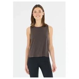 ENDURANCE ATHLECIA Tanktop ATHLECIA "Haze", Damen, Gr. 38, braun, 69% Modal, 31% Polyester, unifarben, normal, Rundhals, Tops Tanktop, mit schnelltrocknender Funktion