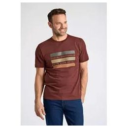 T-Shirt Bison "T-Shirt Comfort Fit", Herren, Gr. 3XL, dk wine, Obermaterial: 100% Baumwolle, l&auml;ssig geschnitten, Rundhals, Shirts T-Shirt
