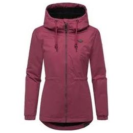 Winterjacke Ragwear "Dankka Warm", Damen, Gr. S (36), weinrot, Obermaterial: 100% Polyester. Innenfutter: 100% Polyester. Wattierung: 100% Polyester, Basic, figurumspielend Po-bedeckend, hoch geschlossener Ausschnitt, &Auml;rmel ohne &Auml;rmelschlitz elastischer Bund mit Gummizug, Jacken Winterjacke, Wasserdichte weiche Damen Jacke f&uuml;r den Winter