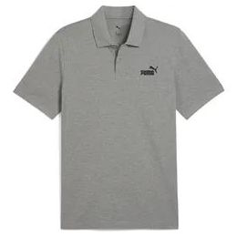Poloshirt Puma "Essentials No. 1 Logo Pique-Poloshirt Herren", Herren, Gr. XL, grau (medium gray heather), Obermaterial: 96% Baumwolle, 4% Elasthan; &Auml;rmelbund: 96% Baumwolle, 4% Elasthan; Kragen: 96% Baumwolle, 4% Elasthan, clean, regular fit, Shirts
