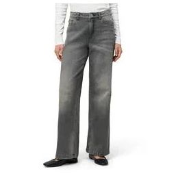 Slim-fit-Jeans Zero "Damen weites Bein 32 Inch", Damen, Gr. 40, Normalgr&ouml;&szlig;en, dunkelgrau used denim, Denim/Jeans, Obermaterial: 98% Baumwolle, 2% Elasthan; Besatz: 63% Polyacryl, 37% Polyamid; Futter: 63% Polyacryl, 37% Polyamid; F&uuml;llung: 63% Polyacryl, 37% Polyamid; &Auml;rmelfutter: 63% Polyacryl, 37% Polyamid, unifarben, figurbetont, Jeans Slim-fit-Jeans