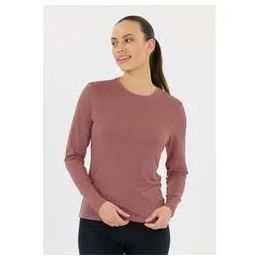 ENDURANCE ATHLECIA Langarmshirt ATHLECIA "Almi", Damen, Gr. 36, rot, 100% Polyester, unifarben, normal, Rundhals, Shirts Langarmshirt, mit feuchtigkeitsregulierender Funktion