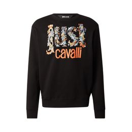 Just Cavalli Sweatshirt Herren Gr&ouml;&szlig;e XXL t&uuml;rkis / hellblau / orange / schwarz