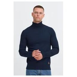 Rollkragenpullover Blend "BHFibes", Herren, Gr. XXL, blau (marineblaus), Feinstrick, 70% Baumwolle (Recycled), 30% Polyester (Recycled), unifarben, normal normal, hoch geschlossener Ausschnitt, Pullover Rollkragenpullover, Stilvoller Strickpullover mit Rollkragen