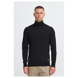 Rollkragenpullover Blend "BHFibes", Herren, Gr. XL, schwarz, Feinstrick, 70% Baumwolle (Recycled), 30% Polyester (Recycled), unifarben, normal normal, hoch geschlossener Ausschnitt, Pullover Rollkragenpullover, Stilvoller Strickpullover mit Rollkragen