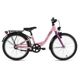 Kinderfahrrad Dacapo "20" Cindy Rosa 1 Gang RH 27 cm mit Beleuchtung - Ab 6 Jahre" Gr. 27, rosa, lila, Fahrr&auml;der, Kinder, 27cm, 20 Zoll (50,80cm) hinten: 20 Zoll (50,80cm)