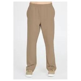 Sweathose LES'ARCS "Clairen", Jungen, Gr. 152, EURO-Gr&ouml;&szlig;en, schwarz (beige), 50% Baumwolle, 48% Polyester, 2% Elasthan, unifarben, lang, Hosen Sweathose, Mit weichem Tragegef&uuml;hl