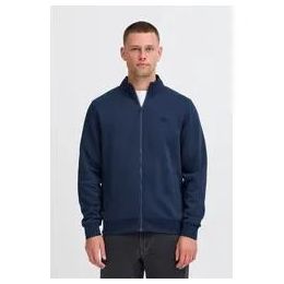Sweatjacke Blend "BHTomi", Herren, Gr. S, blau (marineblaus), Sweatware, 80% Polyester, 20% Baumwolle, unifarben, normal normal, hoch geschlossener Ausschnitt, Rippb&uuml;ndchen, Sweatjacken Sweatjacke, Basic Sweatjacke mit Taschen