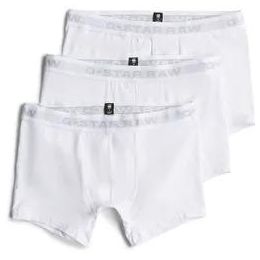 G-Star Raw Trunk G-STAR "Boxer-Shorts 3 Pack", Herren, Gr. XXL, wei&szlig;, wei&szlig;, wei&szlig;, Obermaterial: 95% Baumwolle, 5% Elasthan, Unterhosen