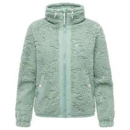 Pl&uuml;schjacke Ragwear "Nordicka II", Damen, Gr. M (38), gr&uuml;n, Fleece, Obermaterial 1: 100% Polyester. Obermaterial 2: 60% Polyester, 40% Nylon. Innenfutter: 100% Polyester, l&auml;ssig geschnitten h&uuml;ftlang, hoch geschlossener Ausschnitt, &Auml;rmel ohne &Auml;rmelschlitz elastischer Bund mit Gummizug, Jacken, Sportliche Teddy-Fleecejacke mit verstellbarem Kragen