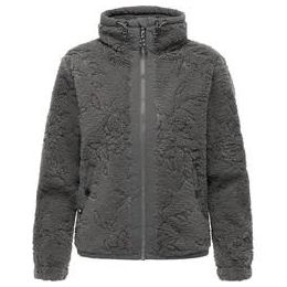 Pl&uuml;schjacke Ragwear "Nordicka II", Damen, Gr. M (38), grau, Fleece, Obermaterial 1: 100% Polyester. Obermaterial 2: 60% Polyester, 40% Nylon. Innenfutter: 100% Polyester, l&auml;ssig geschnitten h&uuml;ftlang, hoch geschlossener Ausschnitt, &Auml;rmel ohne &Auml;rmelschlitz elastischer Bund mit Gummizug, Jacken, Sportliche Teddy-Fleecejacke mit verstellbarem Kragen