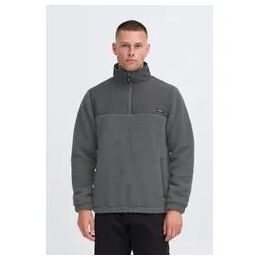 Pl&uuml;schjacke Blend "BHMTortex", Herren, Gr. XL, iron gate, 100% Polyester, colorblocking, normal normal, ohne Ausschnitt, elastischer Bund, Jacken, L&auml;ssiger Troyer in Teddy-Optik